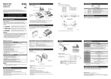 SMC EX500-S103 SI Unit Quick Guide | Manualzz