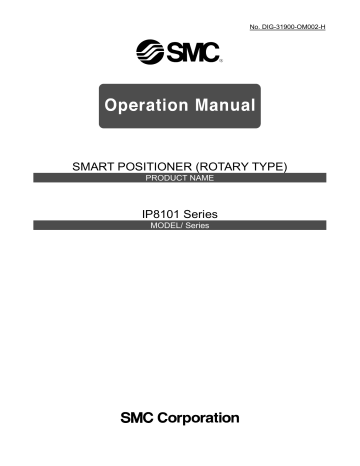 SMC IP8101 Smart positioner Owner's Manual | Manualzz