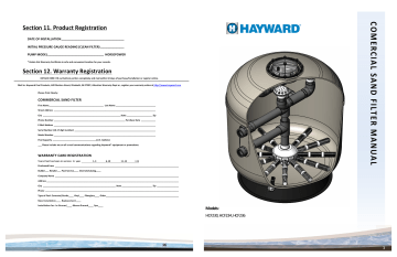 Hayward HCF Series Sand Filter Owner's Manual | Manualzz
