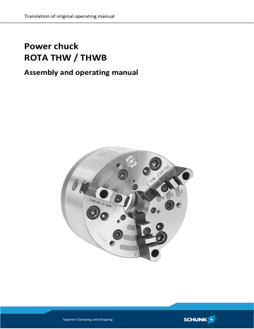 Schunk ROTA THW Operating Manual | Manualzz
