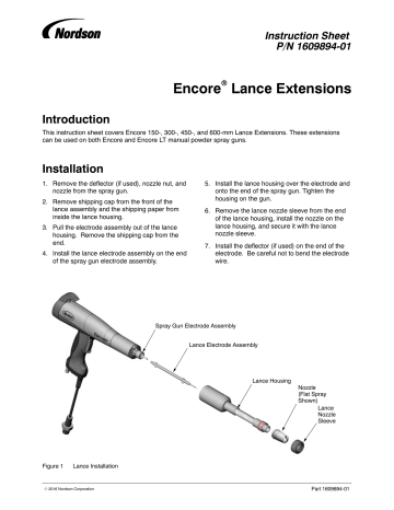 Nordson Encore Lance Extensions Owner's Manual | Manualzz