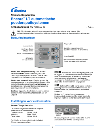 Nordson Encore LT Automatic Powder Spray Systems de handleiding | Manualzz