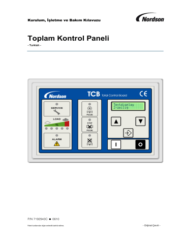 Nordson Total Control Board El kitabı | Manualzz