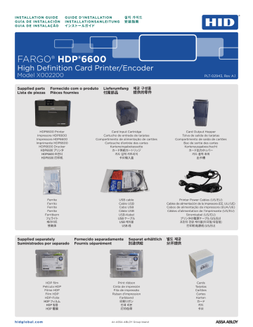 HID FARGO HDP 6600 X002200 Installation Manual | Manualzz