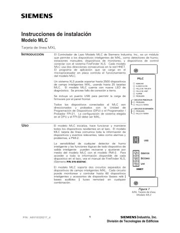 Siemens MLC Guía de instalación | Manualzz