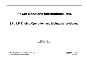 PSI 8.8L LP Operation And Maintenance Manual | Manualzz