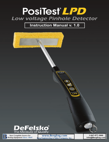 DeFelsko PosiTest LPD, LPDKITB Instruction manual | Manualzz