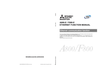 Mitsubishi Electric A800-E, F800-E Series Instruction Manual | Manualzz