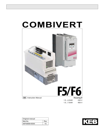 KEB COMBIVERT F5, COMBIVERT F6 Instruction Manual | Manualzz