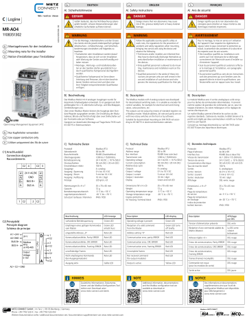 Metz CONNECT MR-AO4 Anleitung | Manualzz