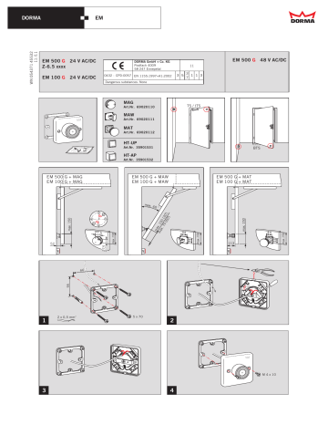 Dorma EM 500 G Montageanleitung | Manualzz