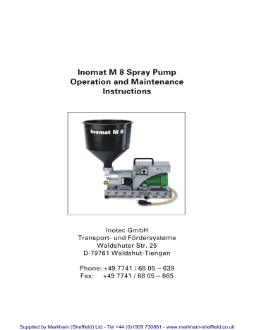 InoTec Inomat M8 Operation And Maintenance Instructions | Manualzz