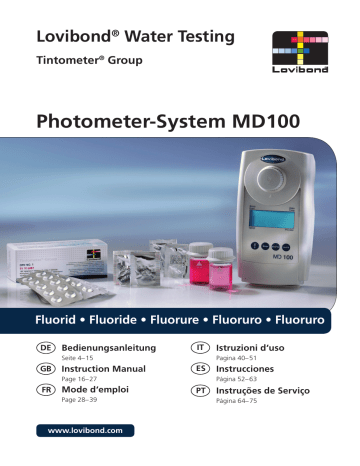 Lovibond Tintometer MD100 Manual De Instrucciones | Manualzz