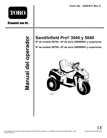 Toro Sand Pro 5040 Manual de usuario | Manualzz