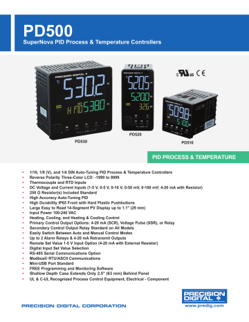 Precision Digital PD500 Datasheet | Manualzz