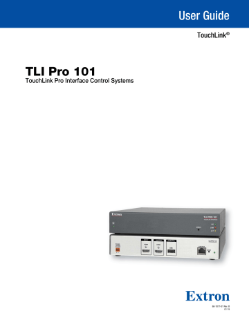 Extron electronics TLI Pro 101 User Manual | Manualzz
