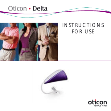 oticon Delta series Instructions For Use Manual | Manualzz