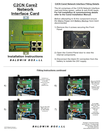 Baldwin Boxall C2CN Care2 Installation Instructions | Manualzz