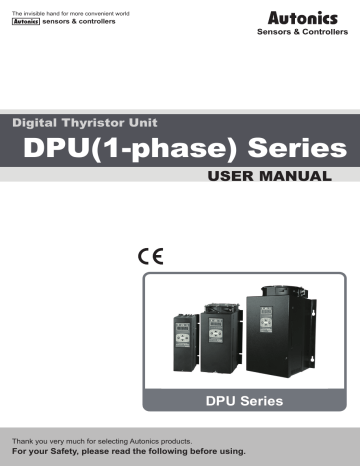 Autonics DPU Series User Manual | Manualzz