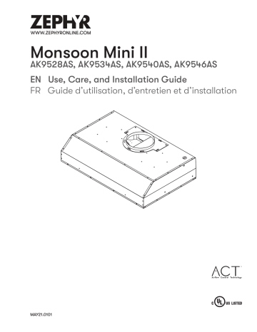 Zephyr AK9546AS Installation guide | Manualzz
