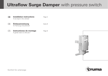 Truma Ultraflow Surge Damper Installation Instructions Manual | Manualzz