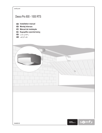 SOMFY Dexxo Pro 800 RTS Manual De Instrucciones | Manualzz