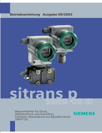 Siemens SITRANS P Serie DS III Betriebsanleitung | Manualzz