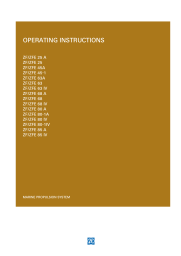 ZF ZF 85 IV - Service manual, Operating instructions, Installation And ...