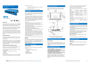 Sick TELEMATIC DATA COLLECTOR TDC-E210GC Quickstart | Manualzz
