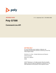 Poly G7500 - Setup Sheet, User guide, User Guide