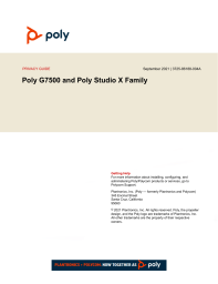 Poly G7500 - Setup Sheet, User guide, User Guide