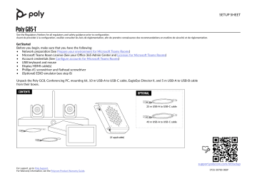 Poly G85-T Setup Sheet | Manualzz