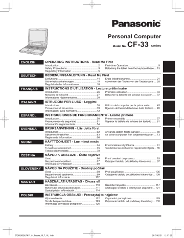 Panasonic CF-33 Serie Instrucciones De Funcionamiento | Manualzz