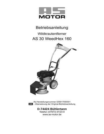 AS MOTOR 30 WeedHex 160 Betriebsanleitung | Manualzz