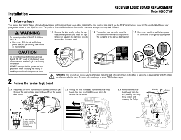 Chamberlain 050DCTWF Installation Manual | Manualzz