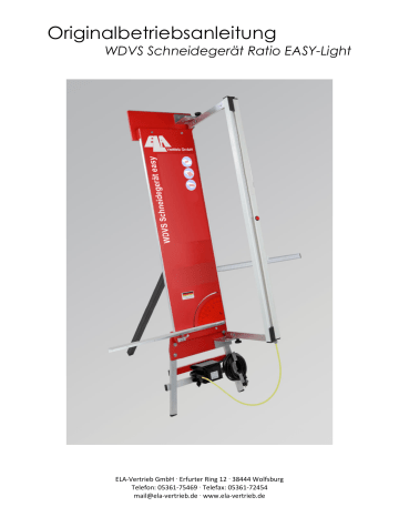 ELA WDVS EASY-Light Originalbetriebsanleitung | Manualzz