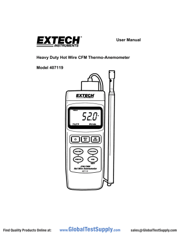 Extech Instruments 407119 User Manual | Manualzz