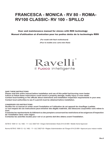 Ravelli Francesca, MONICA, RV80, Roma User And Maintenance Manual ...