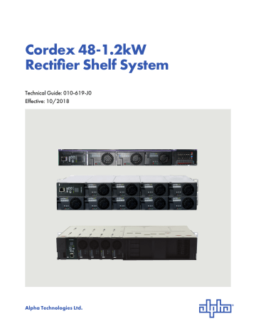 Alpha Technologies Cordex HP 48 1.2kW Technical Manual | Manualzz