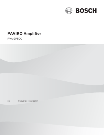 Bosch PAVIRO PVA‑2P500 Installation manual | Manualzz
