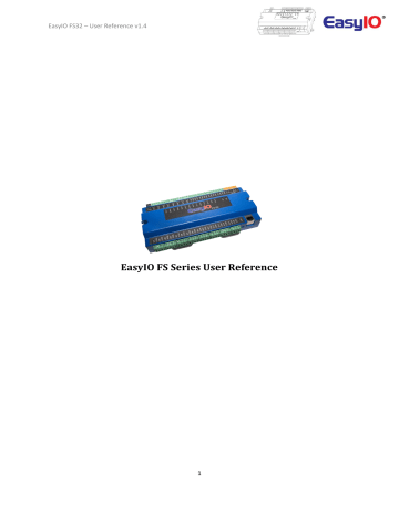 EasyIO FS Series, FS32 User Reference | Manualzz