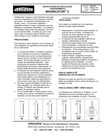 Jerguson MAGNICATOR II Manual de usuario | Manualzz