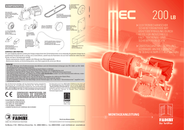 fadini mec 200 lb Montageanleitung | Manualzz