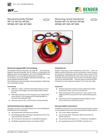 Bender WF... Owner's Manual | Manualzz