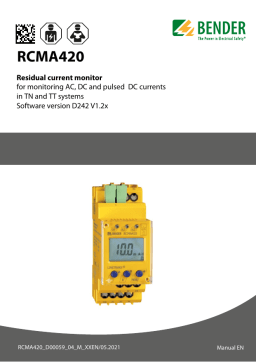 Bender RCMA420 - Owner's manual, Operating manual, Quick start Guide