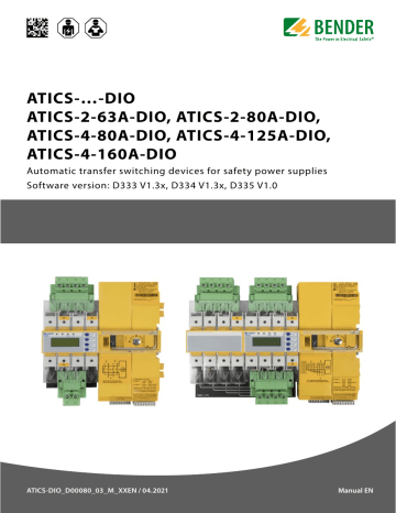 Bender ATICS-…-DIO Owner's Manual | Manualzz