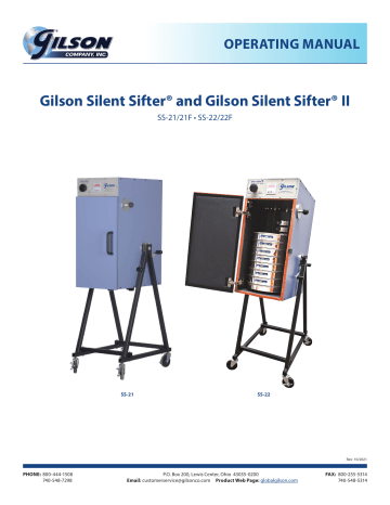 Gilson Silent Sifter Manual | Manualzz