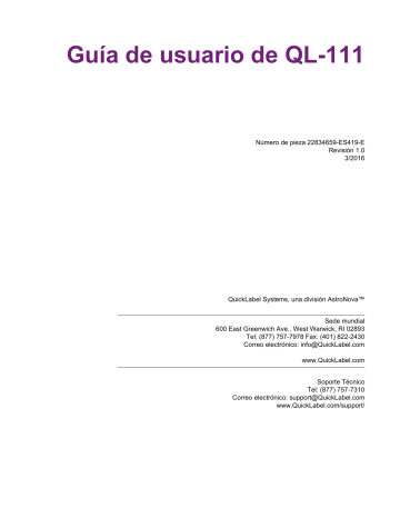 QuickLabel QL-111 Guía del usuario | Manualzz