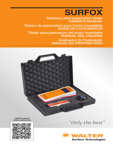 Walter SURFOX Owner's Manual | Manualzz