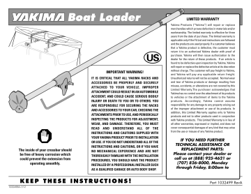 Yakima Boat Loader Manual | Manualzz